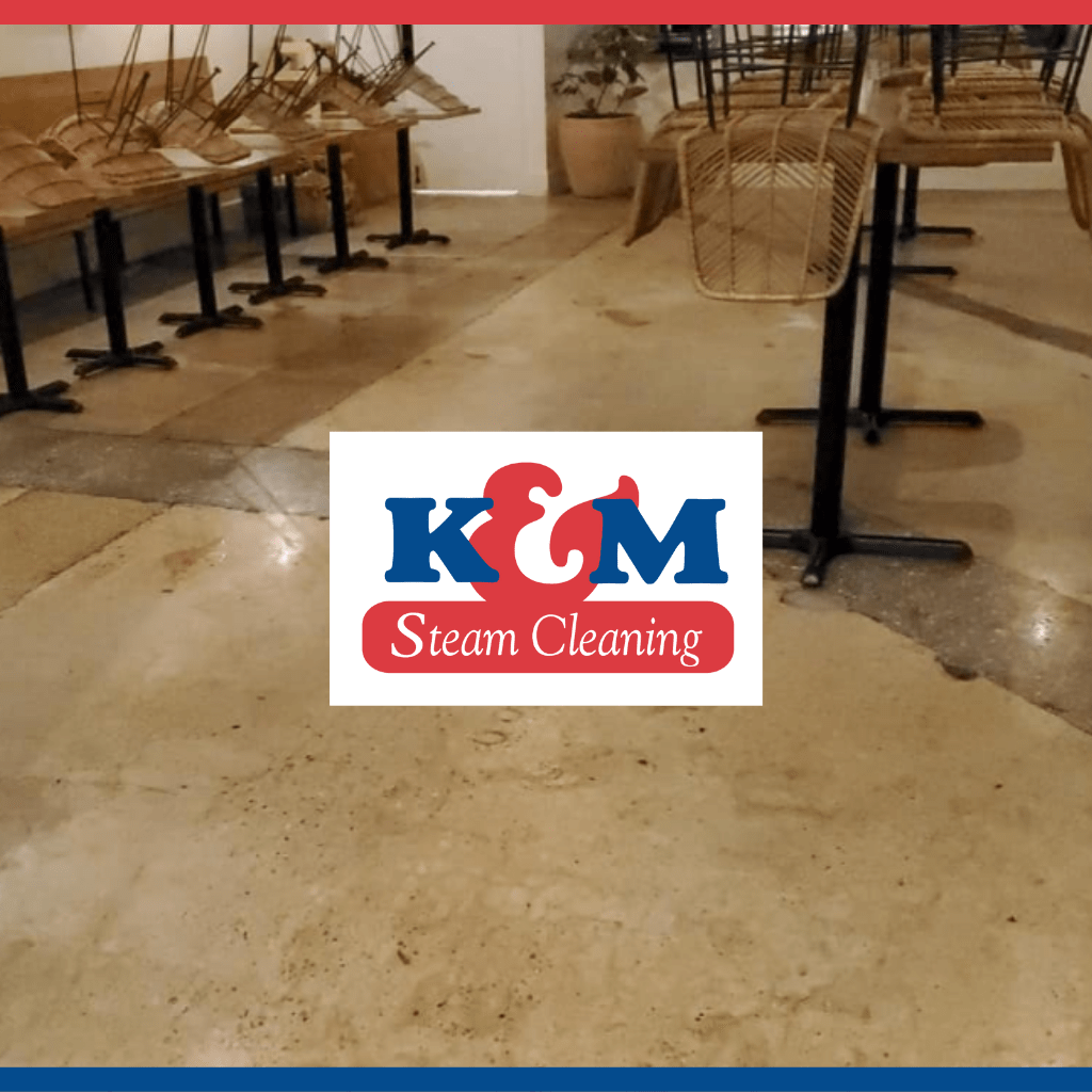 Before & After: Commercial Concrete Floor Cleaning | K&M Steam Cleaning