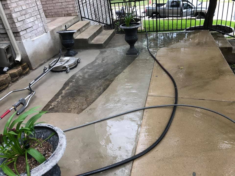 Concrete & Driveway Pressure Washing Photos | K&M Steam Cleaning