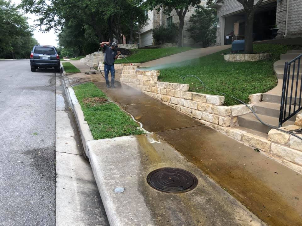 Austin Stone Pressure Washing Photos | K&M Steam Cleaning